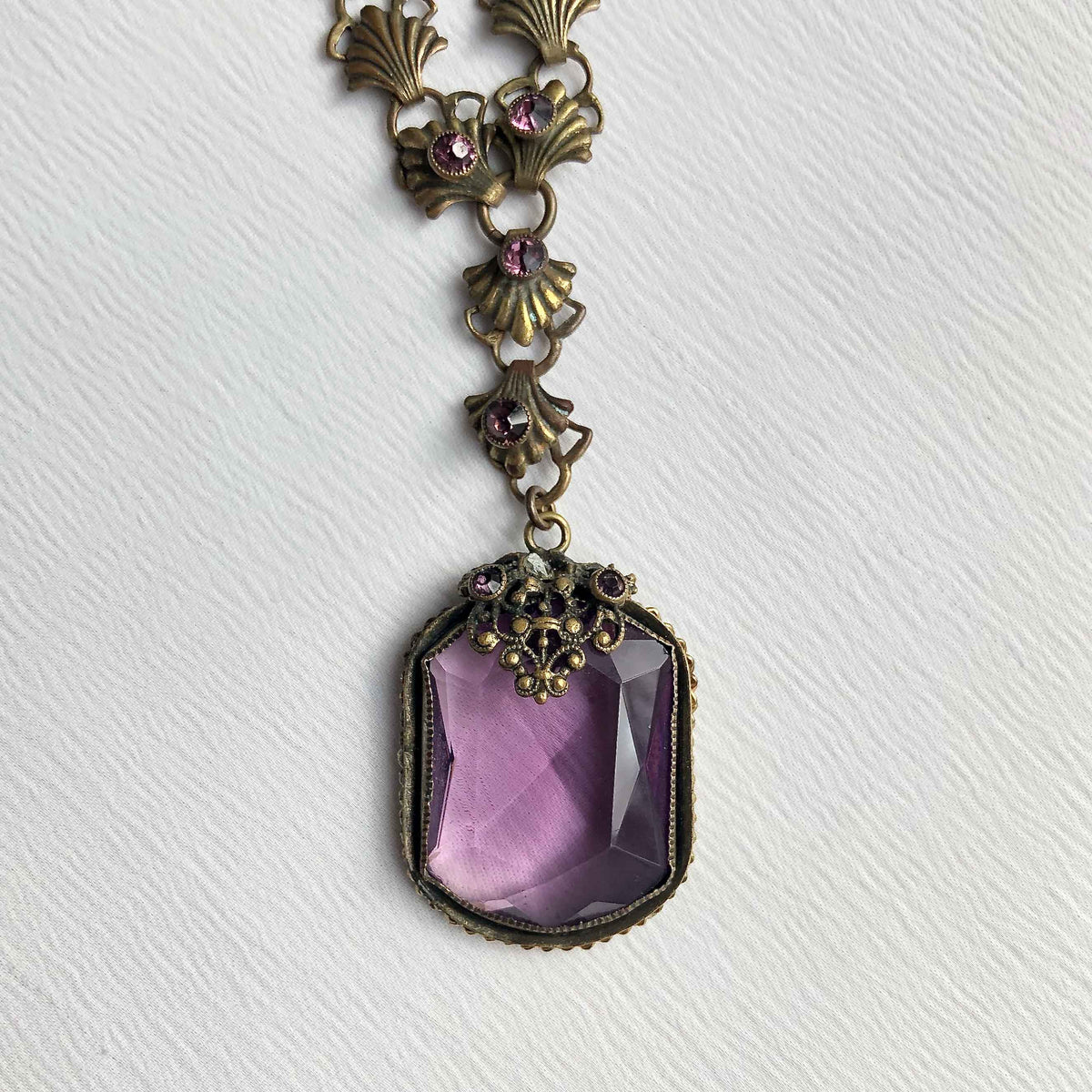 Purple Scallop Necklace – Feather & Foxglove
